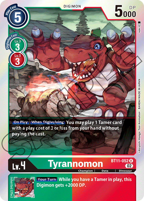 Tyrannomon BT11-052 - Dimensional Phase - Rare - Shady Bloom