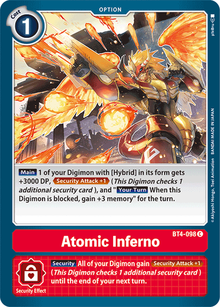 Atomic Inferno BT4-098 - Great Legend - Common - Shady Bloom