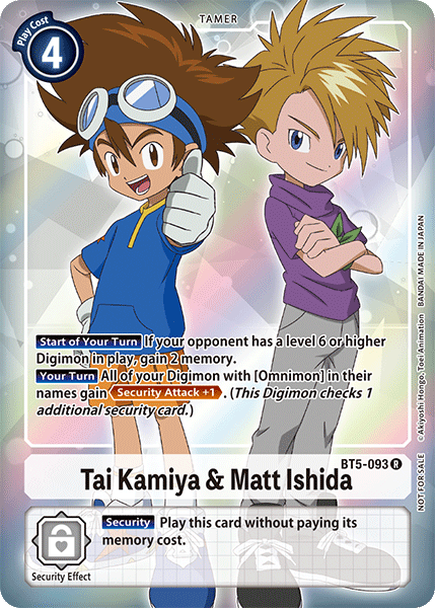 Tai Kamiya & Matt Ishida BT5-093 - Battle of Omni - Alternate Art Rare - Shady Bloom