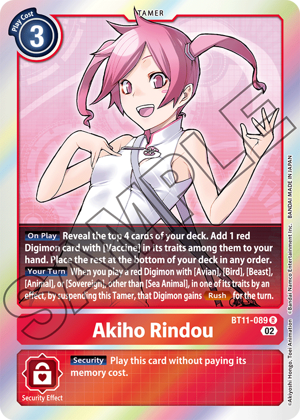 Akiho Rindou BT11-089 - Dimensional Phase - Rare - Shady Bloom