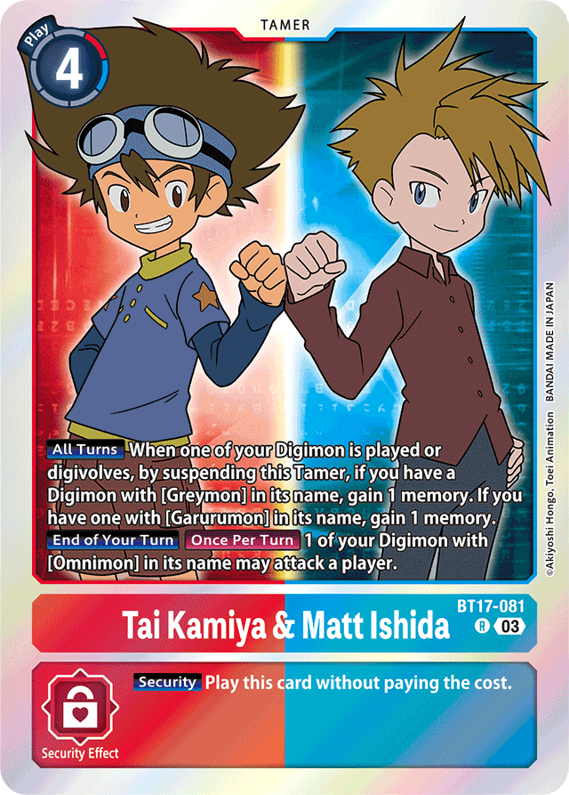 Tai Kamiya & Matt Ishida BT17-081 - Secret Crisis - Rare - Shady Bloom
