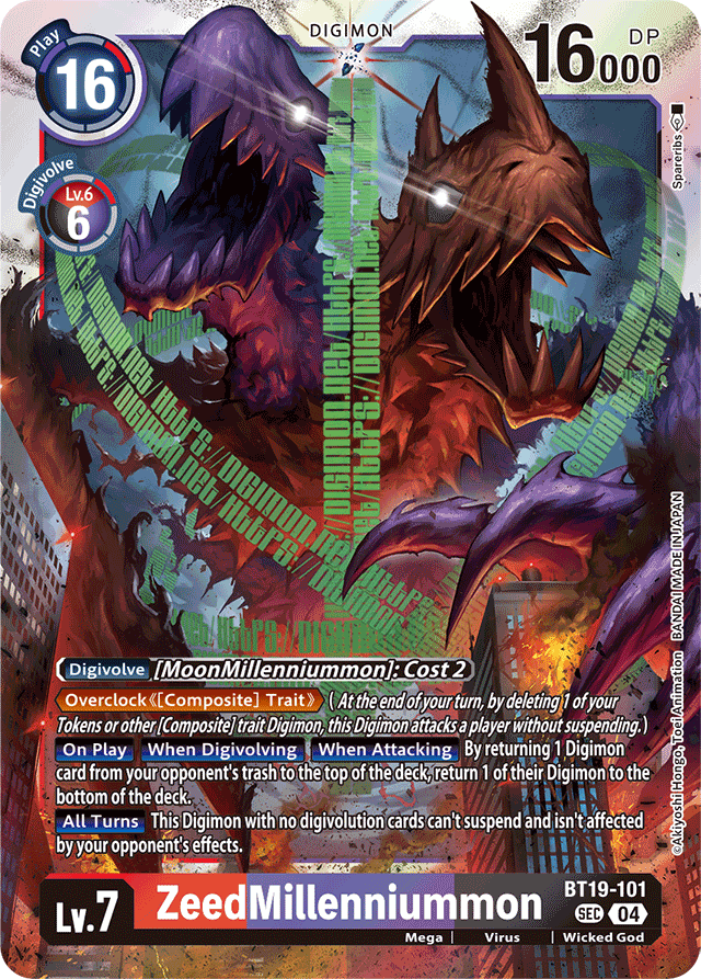 ZeedMillenniummon BT19-101 - Special Booster Ver.2.0 - Secret Rare - Shady Bloom