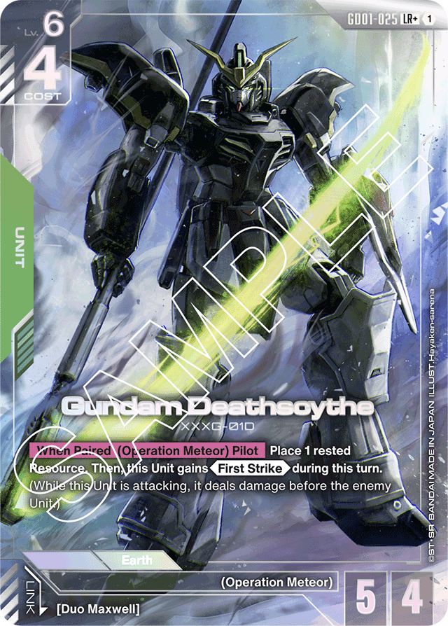 Gundam Deathscythe GD01-025 - Newtype Rising - Legend Rare + - Shady Bloom