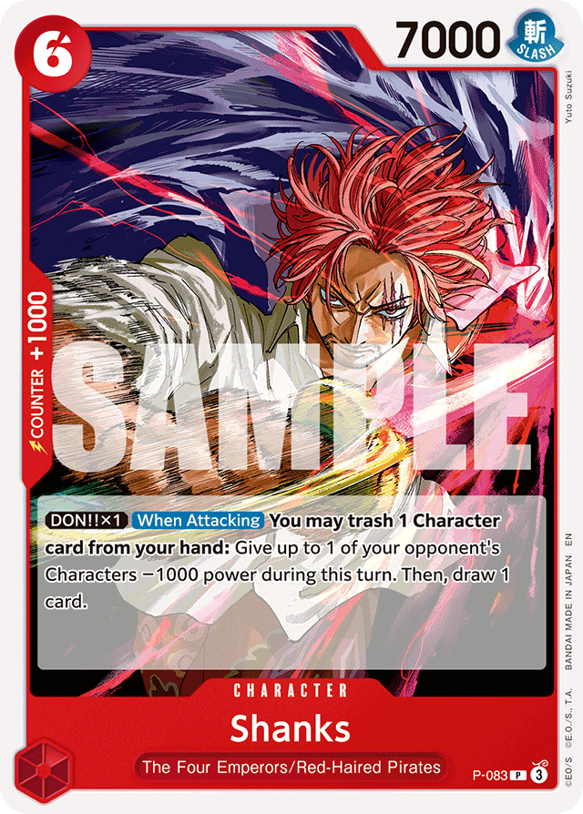 Shanks P-083 - One Piece Card The Best Vol.2 - Promo - Shady Bloom