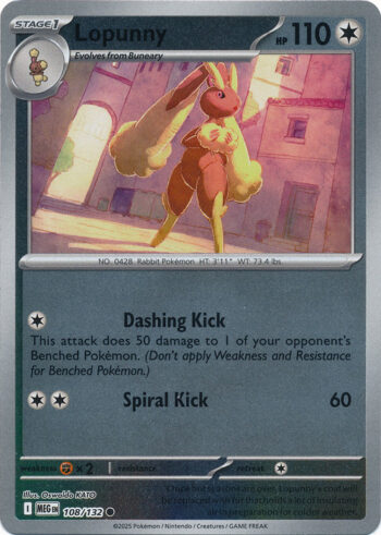 Lopunny 108/132 - Mega Evolution - Common - Shady Bloom